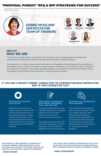 Proposal Pursuit - "RFQ & RFP Strategies for Success!" - VILT